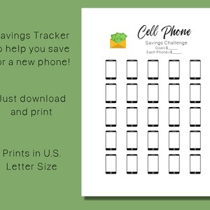Cell Phone Savings Challenge, Mini Saving Challenge, New Phone Fund ...