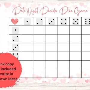 Dinner Decider and Date Night Decider Dice Game Bundle, Food Dice ...