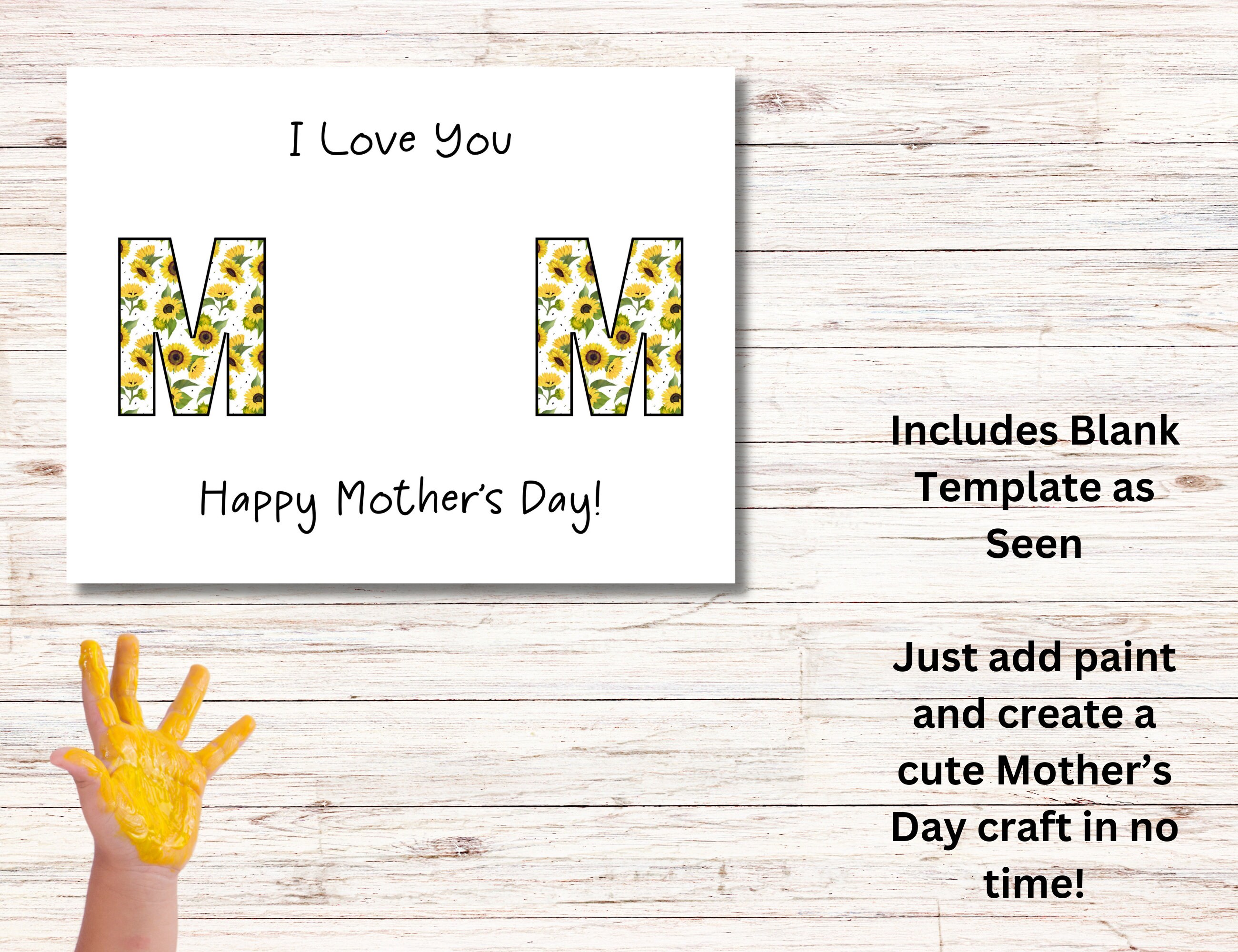 Mother's Day Printable, Mom Handprint Art, Mother's Day Handprint Craft ...