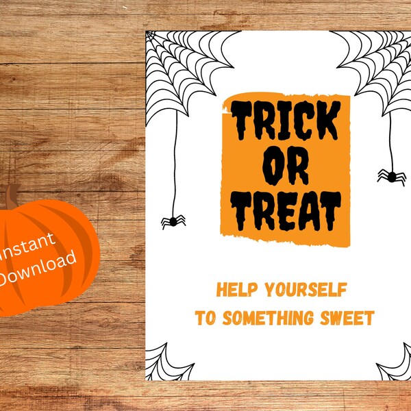 Halloween Candy Sign - Etsy