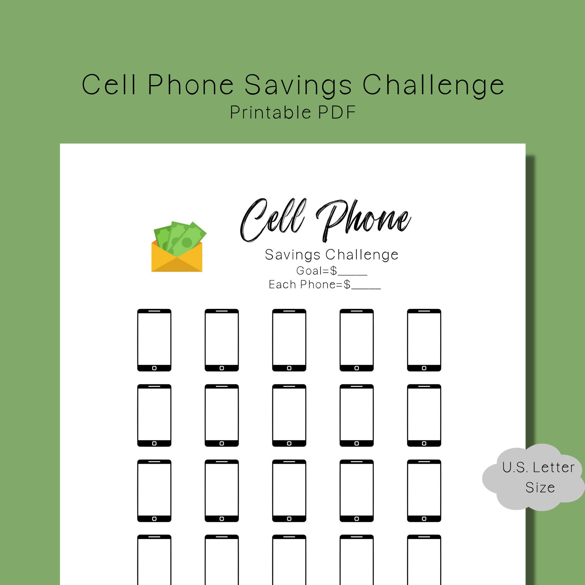 Cell Phone Savings Challenge, Mini Saving Challenge, New Phone Fund ...