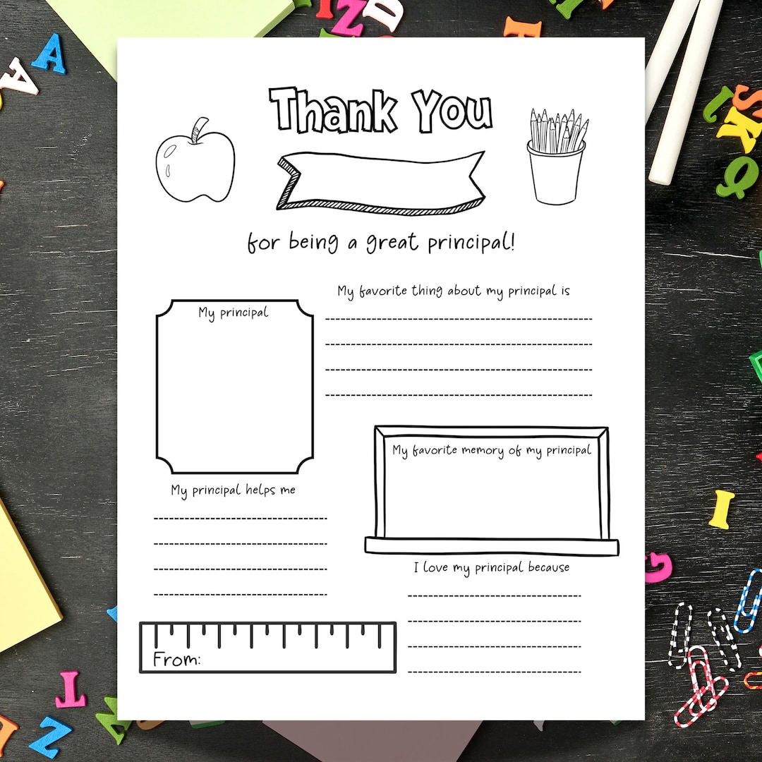 Principal Appreciation Gift, End of School Year, Thank You Principal ...