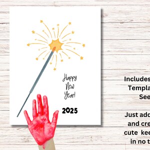 2025 New Years Handprint Craft Bundle, Printable New Years Handprint ...