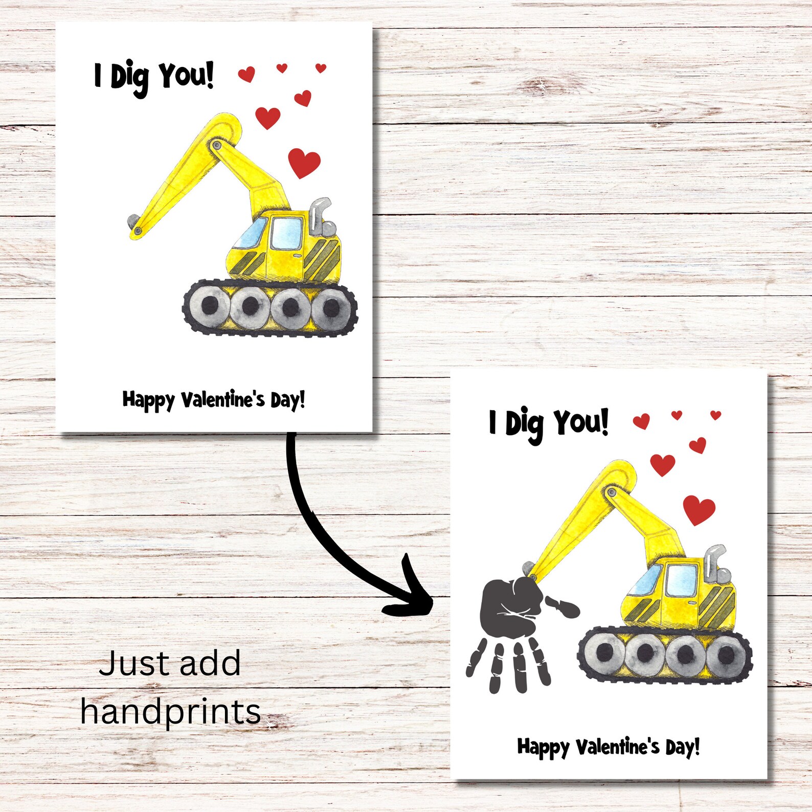 I Dig You Valentine Handprint Craft, Valentine's Day Handprint Art ...