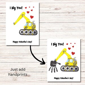 I Dig You Valentine Handprint Craft, Valentine's Day Handprint Art ...