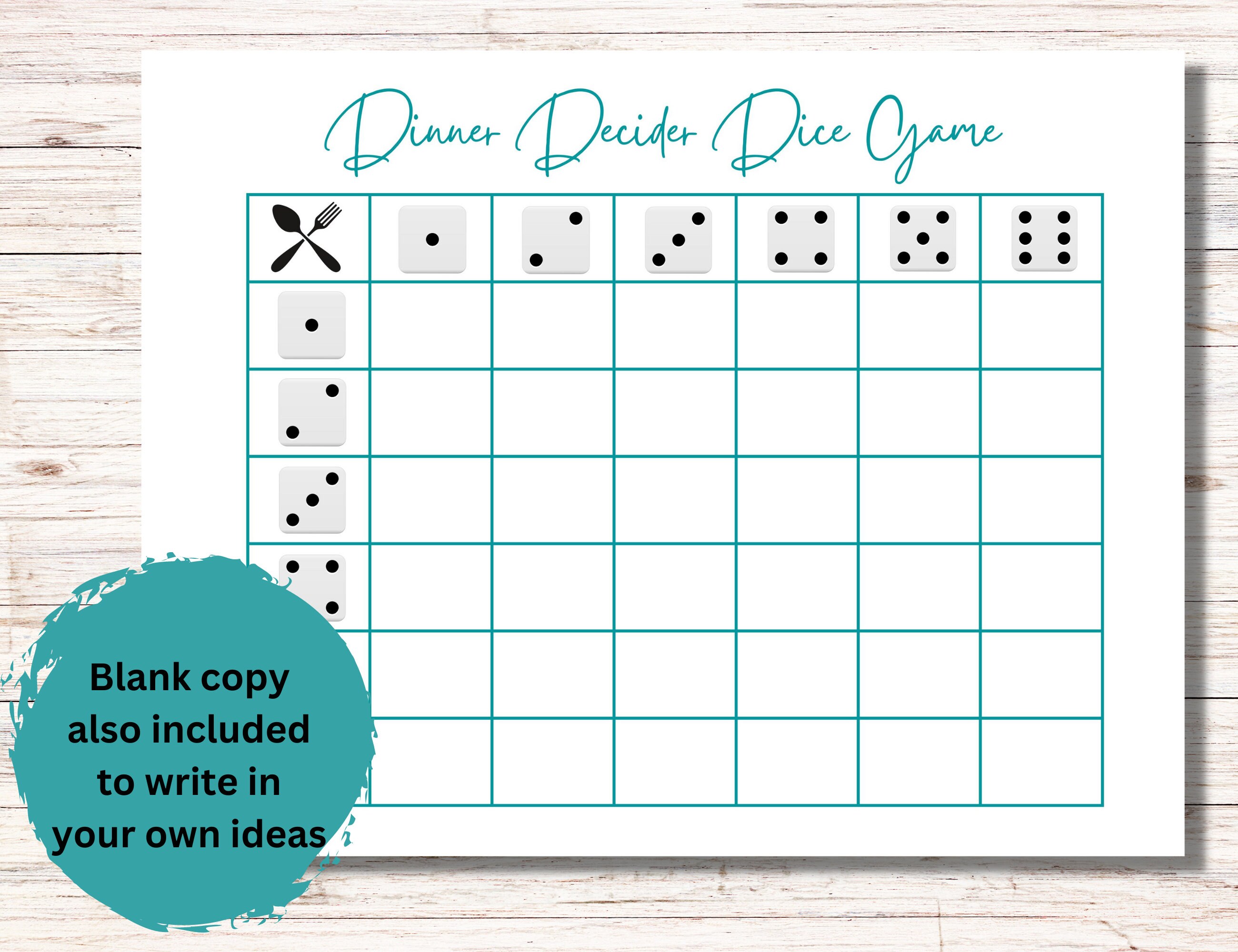 Dinner Decider and Date Night Decider Dice Game Bundle, Food Dice ...