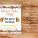 Please Take Two Trick or Treat Sign, Printable Halloween Candy Bowl ...