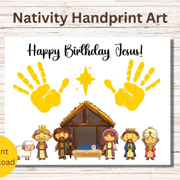 Nativity Handprint - Etsy