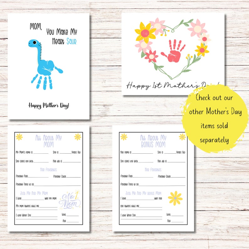 Mother's Day Printable, Mom Handprint Art, Mother's Day Handprint Craft ...