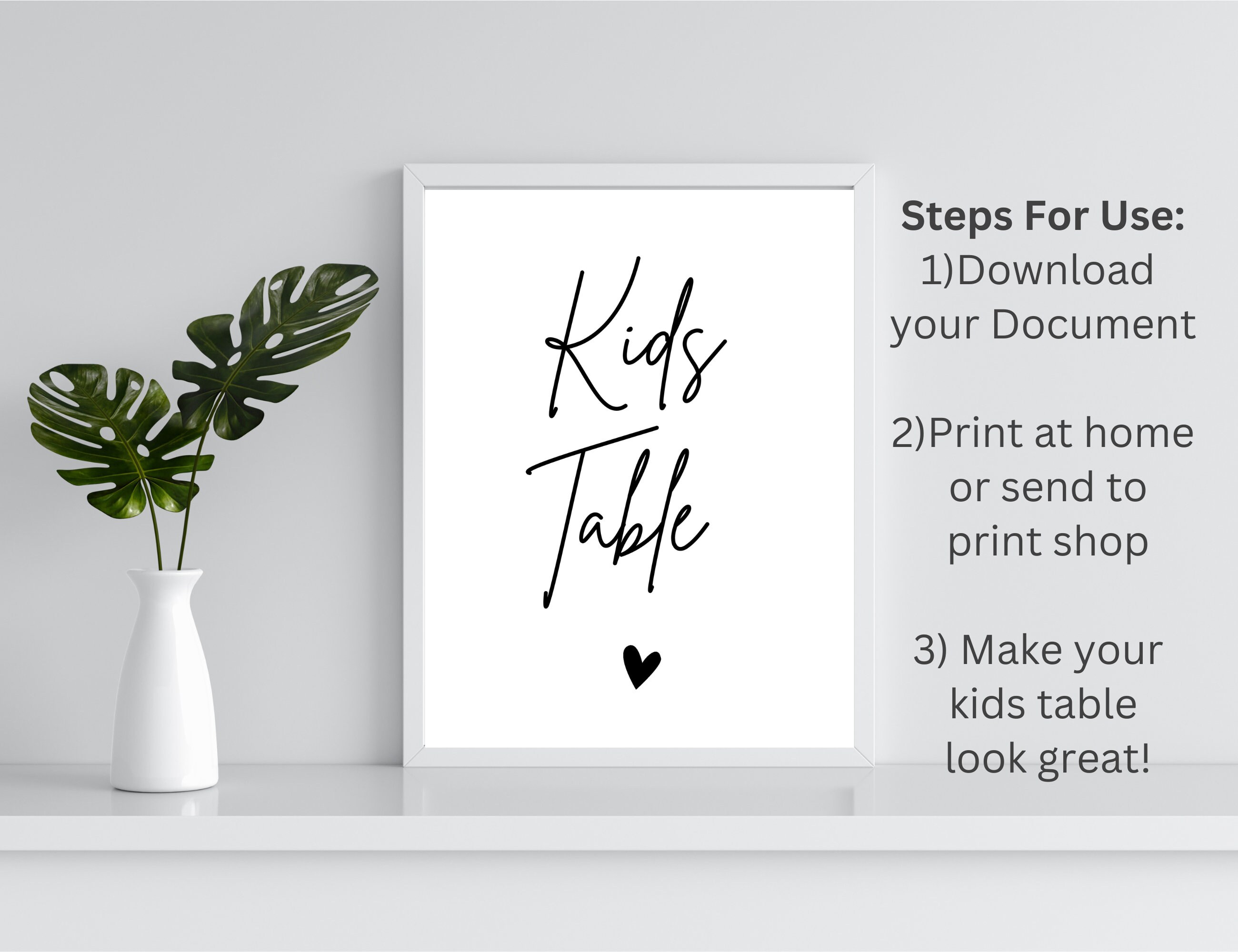 Kids Table Sign, Wedding Kids Table Printable - Etsy