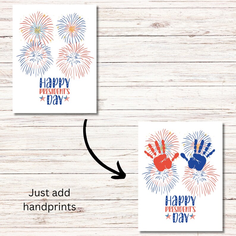 President's Day Handprint Art, Printable Handprint Craft for Kids ...