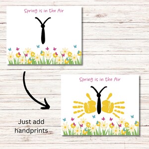 Butterfly Handprint Craft, Spring Handprint Art, Hello Spring, Spring ...