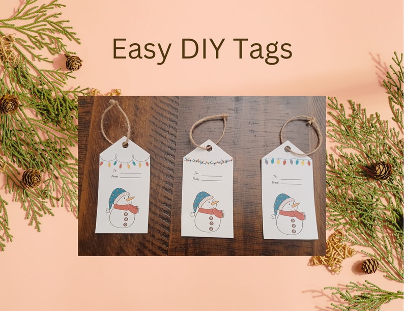 Snowmen Gift Tags, Winter Printable Gift Tags, Christmas Digital Gift ...