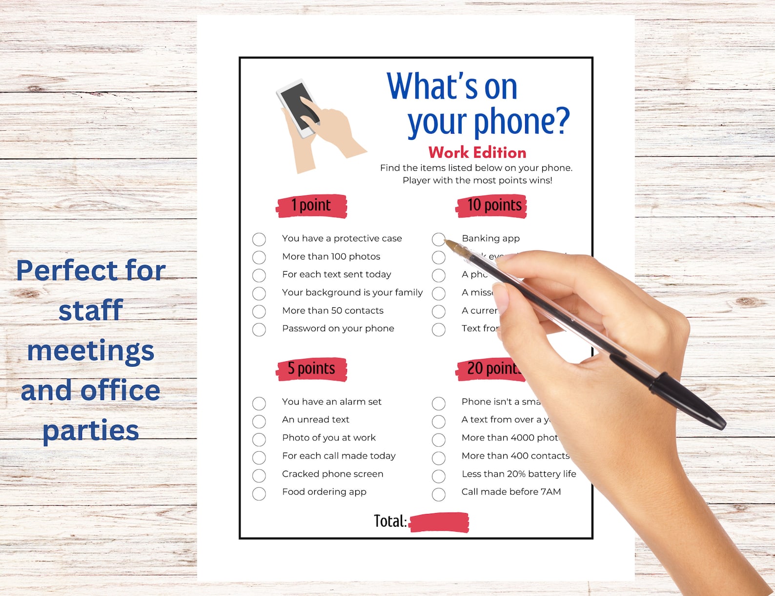 What's on Your Phone Work Edition, What's in Your Phone Game, Office ...