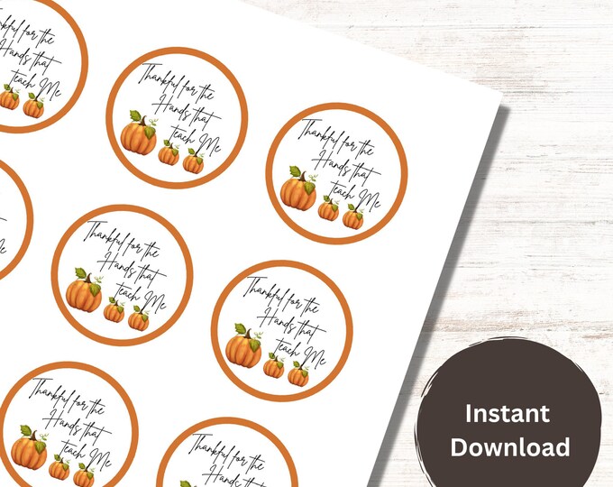 PRINTABLE Thanksgiving Teacher Gift Tag, Hand Soap Pumpkin Tag, Teacher ...