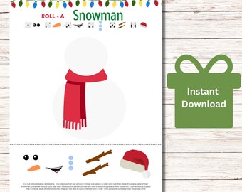 Roll A Snowman Game | Printable Christmas Game | Christmas Games for ...