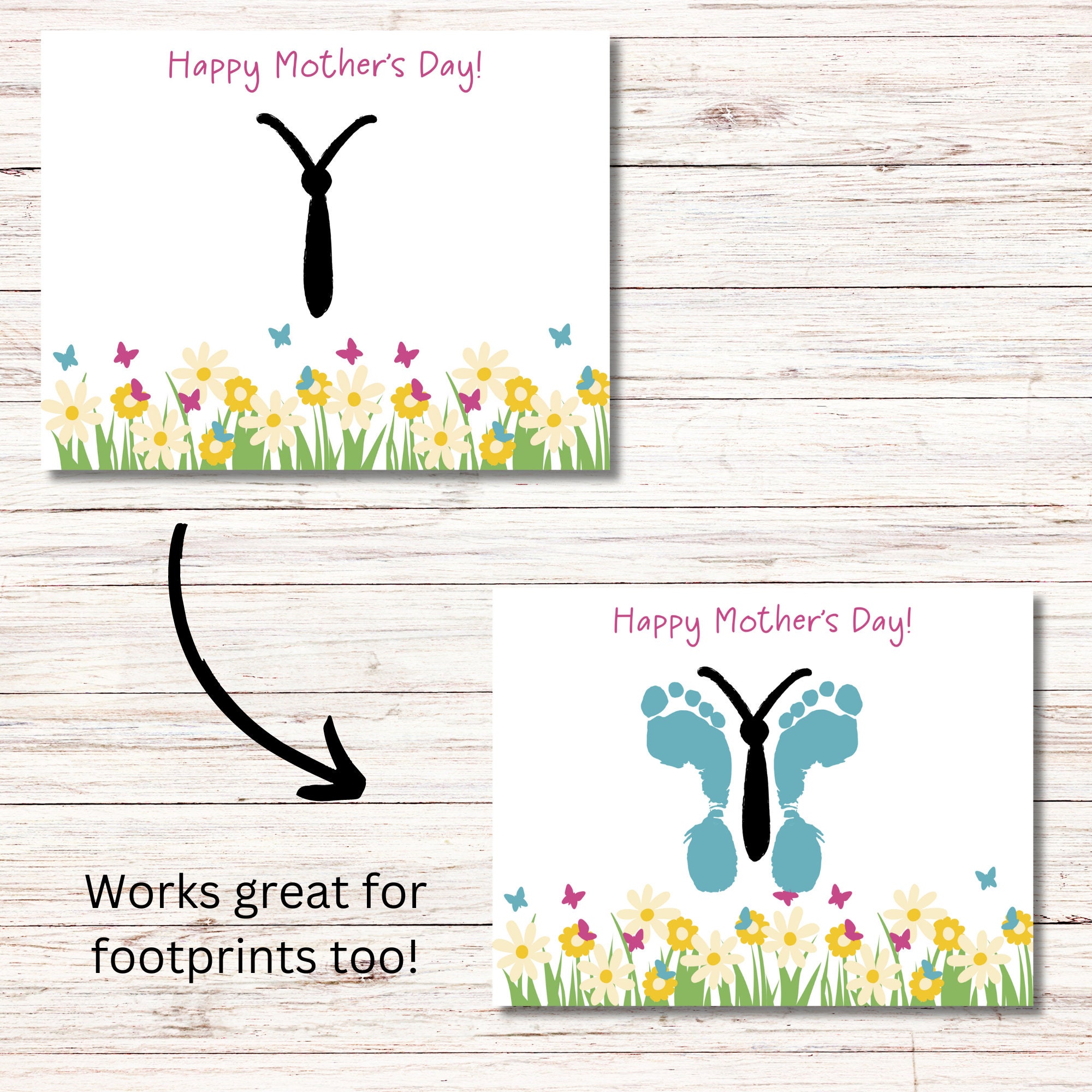 Butterfly Handprint Craft, Mothers Day Handprint Craft, Mom Handprint ...