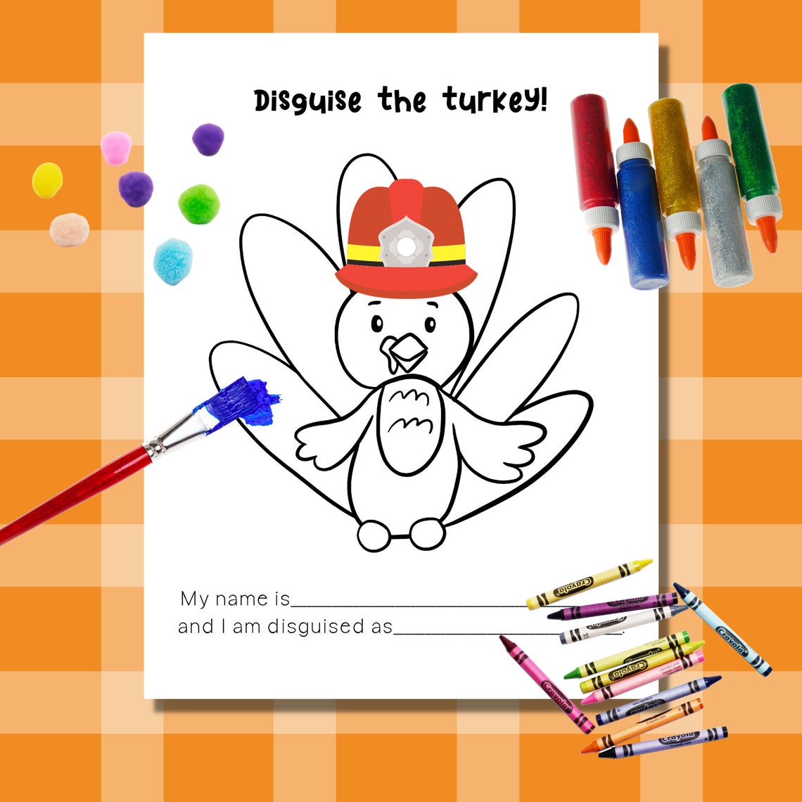 Turkey in Disguise Project, Disguise a Turkey Printable, Turkey ...