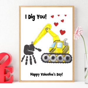 I Dig You Valentine Handprint Craft, Valentine's Day Handprint Art ...