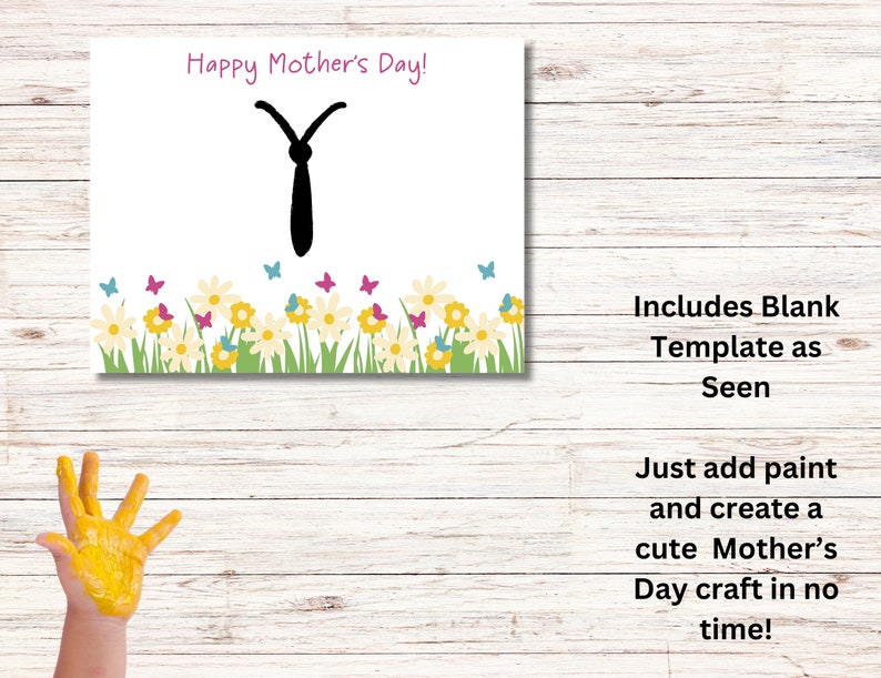 Butterfly Handprint Craft, Mothers Day Handprint Craft, Mom Handprint ...