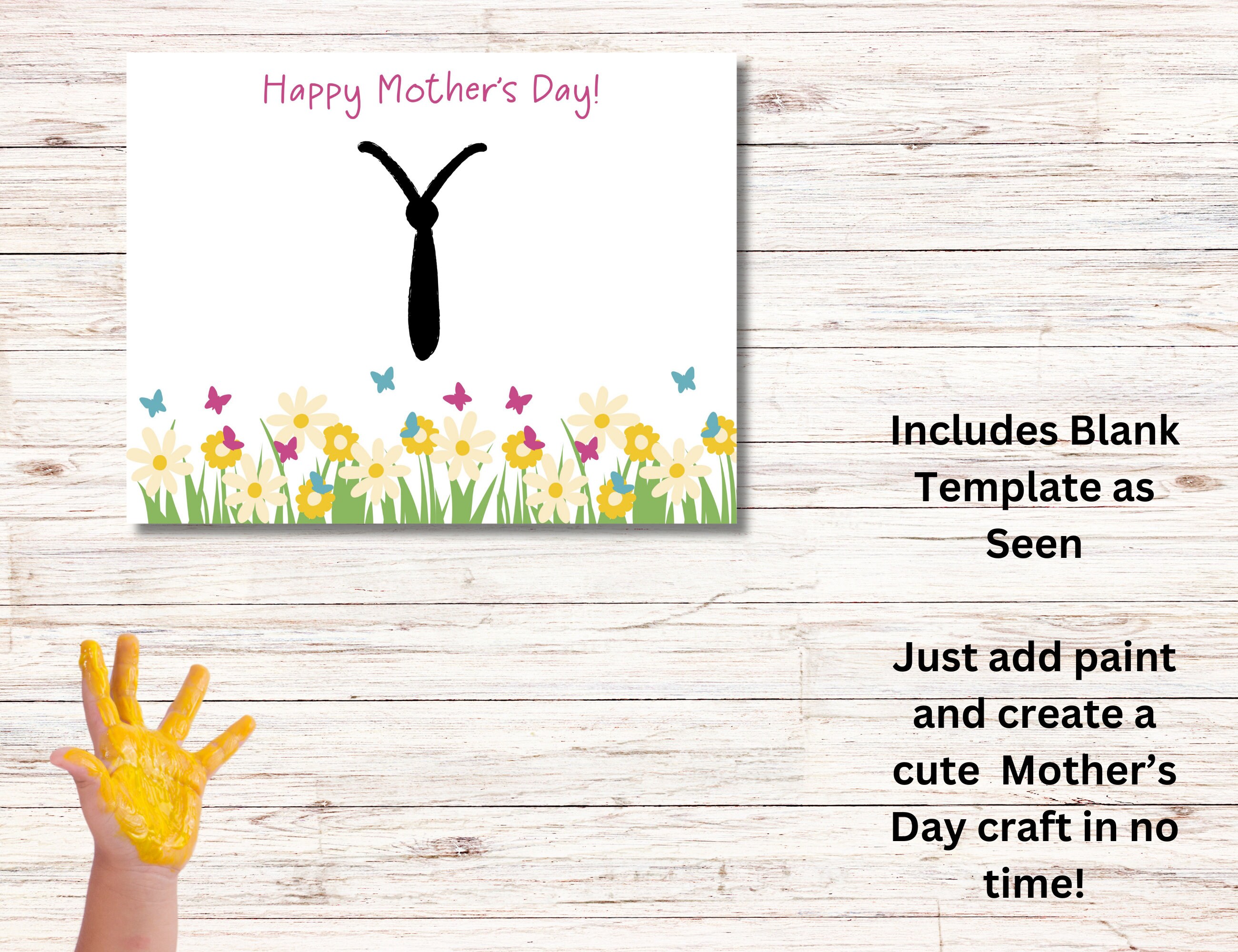 Butterfly Handprint Craft, Mothers Day Handprint Craft, Mom Handprint ...