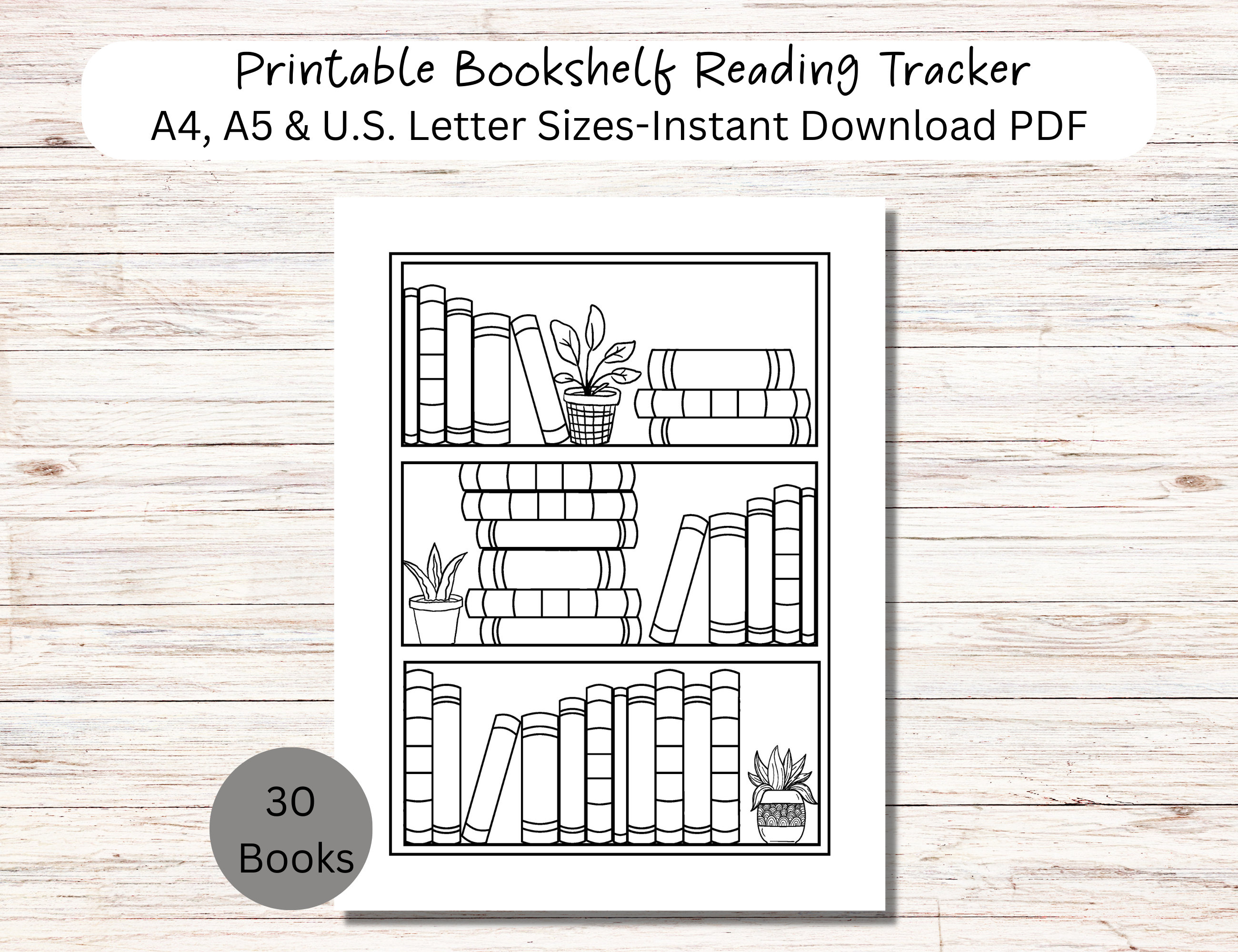 Reading Tracker Printable, Bookshelf Book Tracker, Adult Coloring Book ...