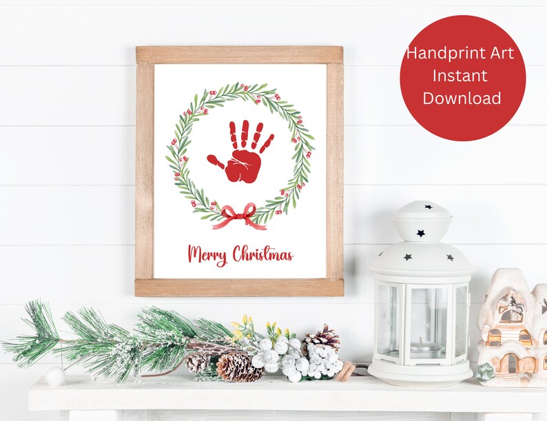Christmas Handprint Art Bundle, Handprint Craft, Handprint Christmas ...