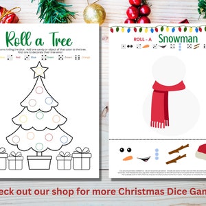 Roll a Gingerbread Man, Roll a Gingerbread Cookie Game, Christmas Dice ...