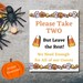 Please Take Two Trick or Treat Sign, Printable Halloween Candy Bowl ...