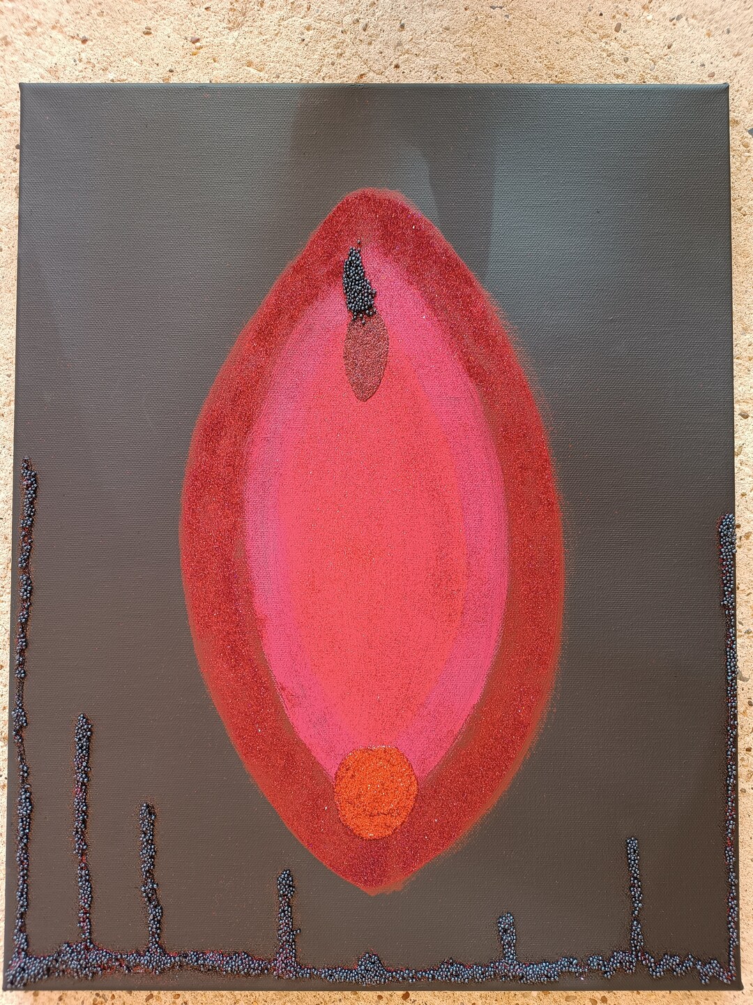 Abstract Painting, Black and Red. eye Contact - Etsy