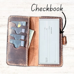Classy Leather Checkbook Cover for Executives, Business Owners, Gift ...