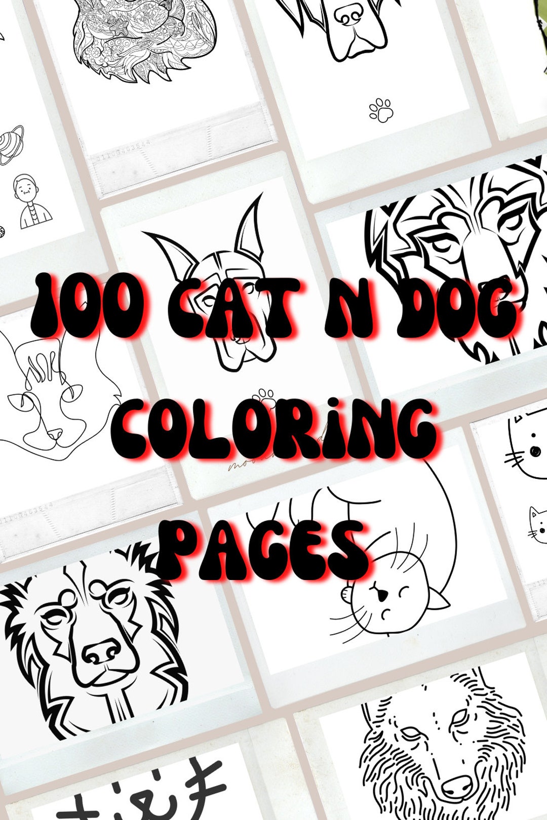 Printable Cat & Dog Coloring Book for Girls, Boys, Children and Kids - Etsy