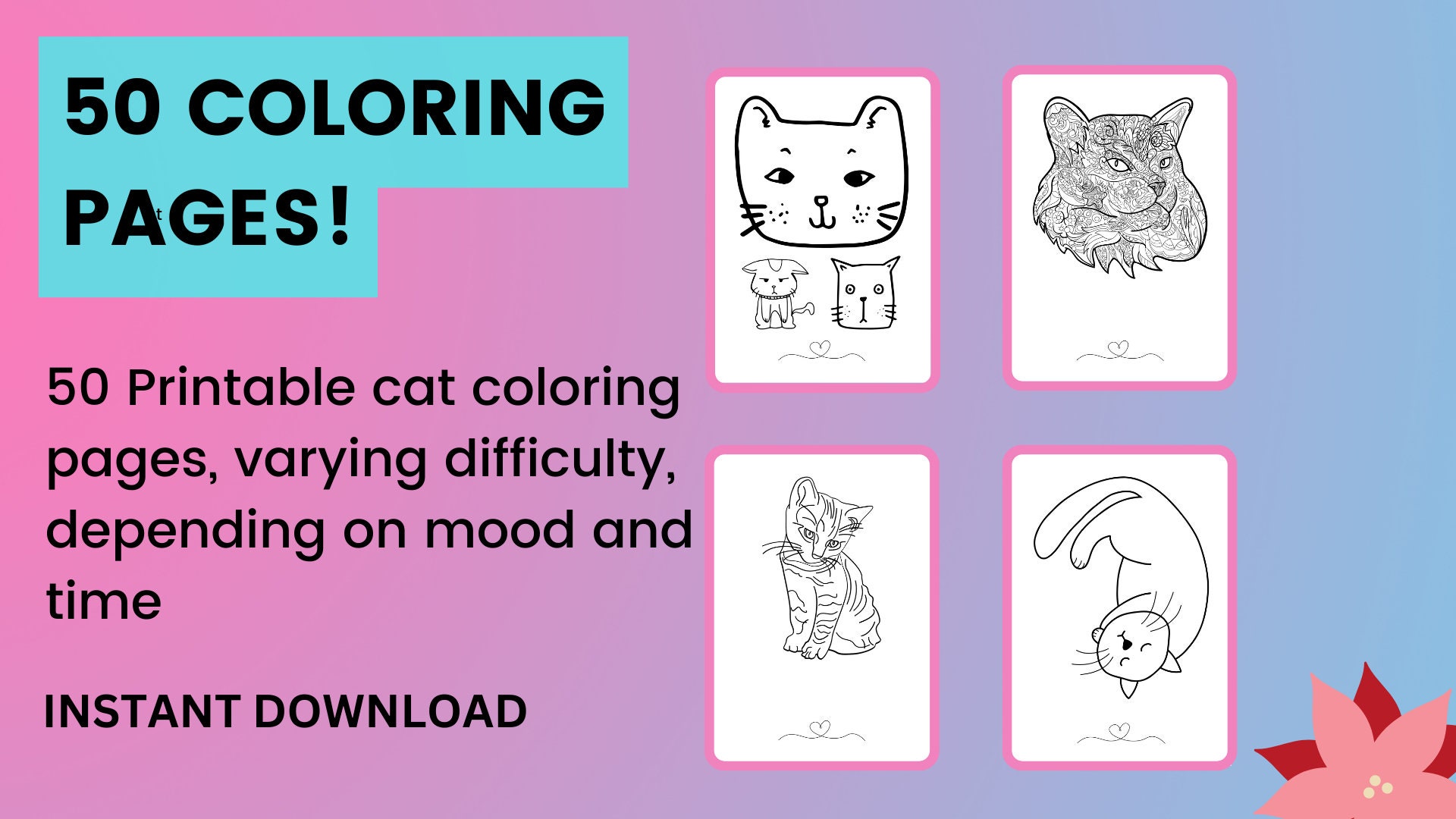 Printable Cat & Dog Coloring Book for Girls, Boys, Children and Kids - Etsy