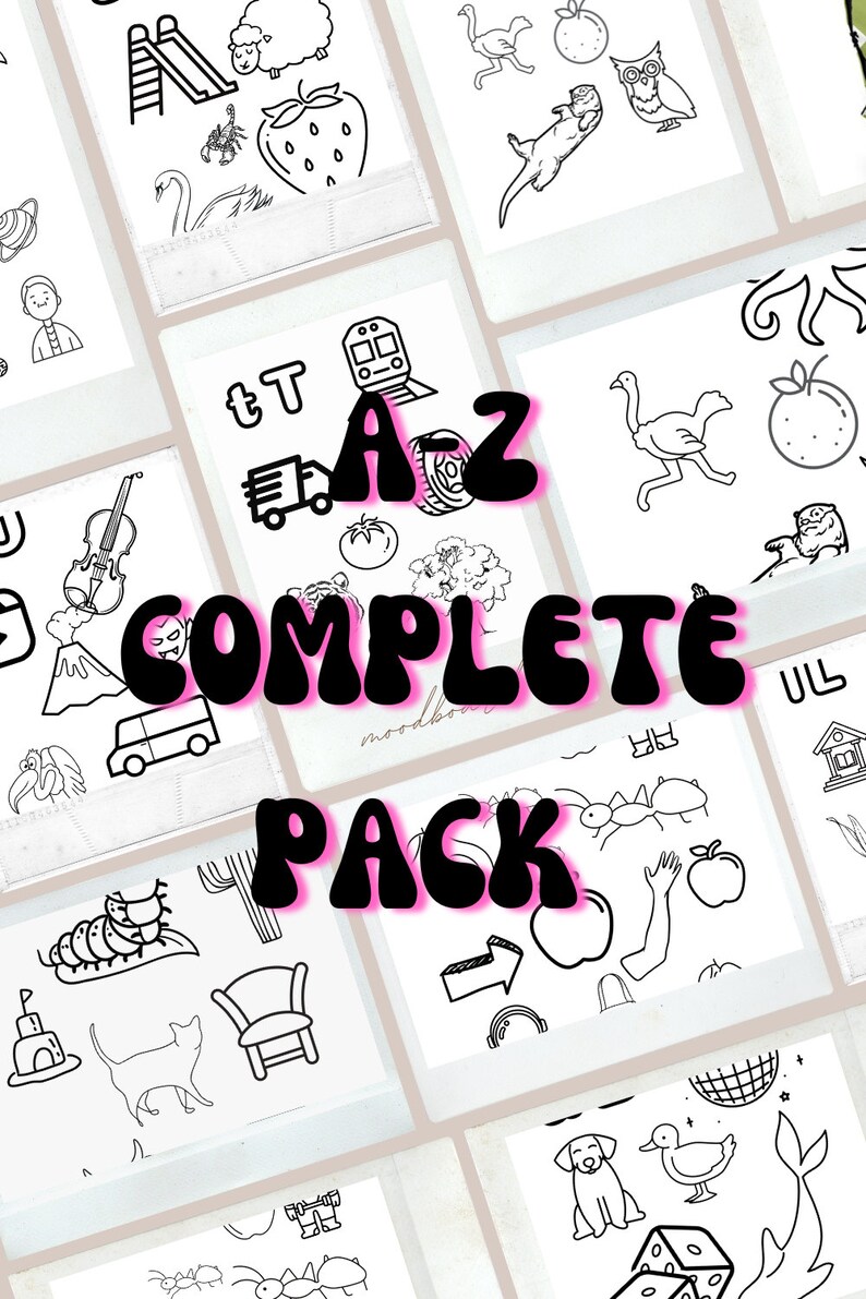 Printable A-Z Coloring Book for Girls, Boys, Children and Kids - Etsy
