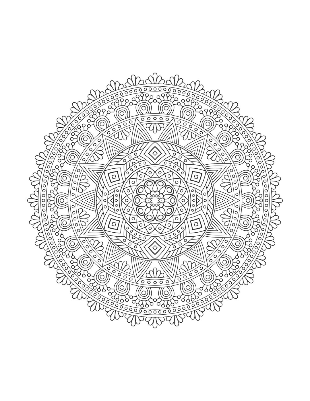 50 Mandala Coloring Pages - Etsy
