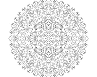 50 Mandala Coloring Pages - Etsy