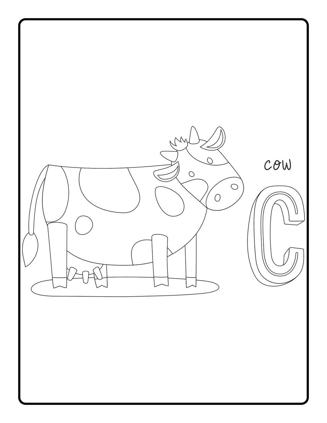 130 Alphabet Coloring Pages - Etsy