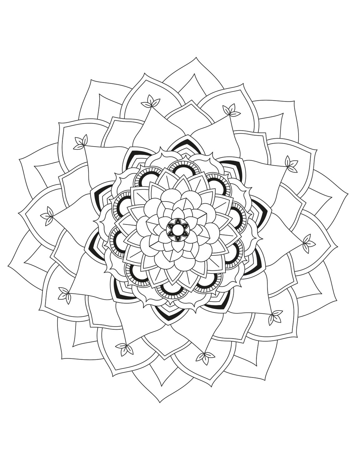 50 Mandala Coloring Pages - Etsy