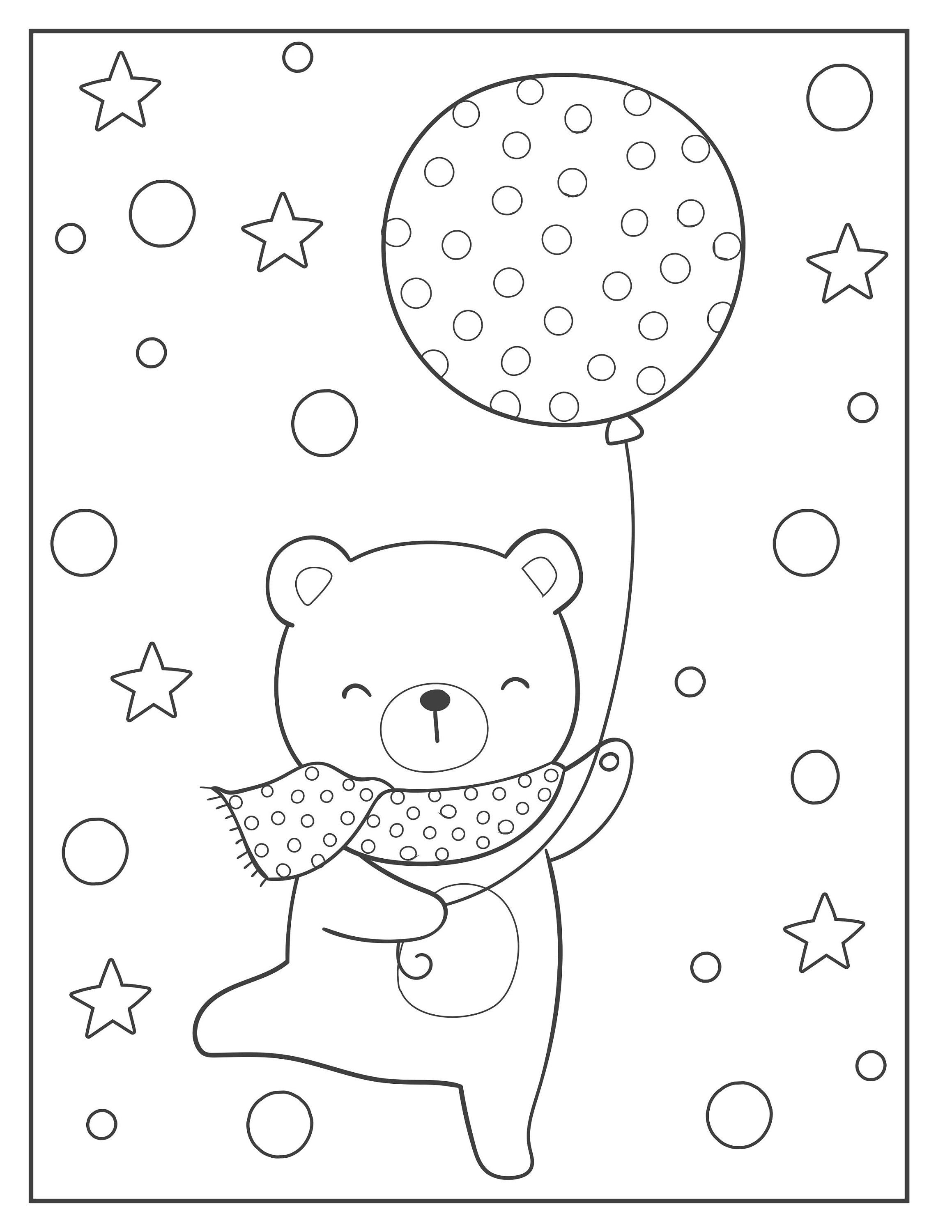 21 Bear Coloring Pages - Etsy
