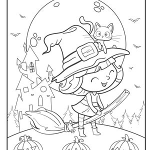 40 Halloween Coloring Pages - Etsy