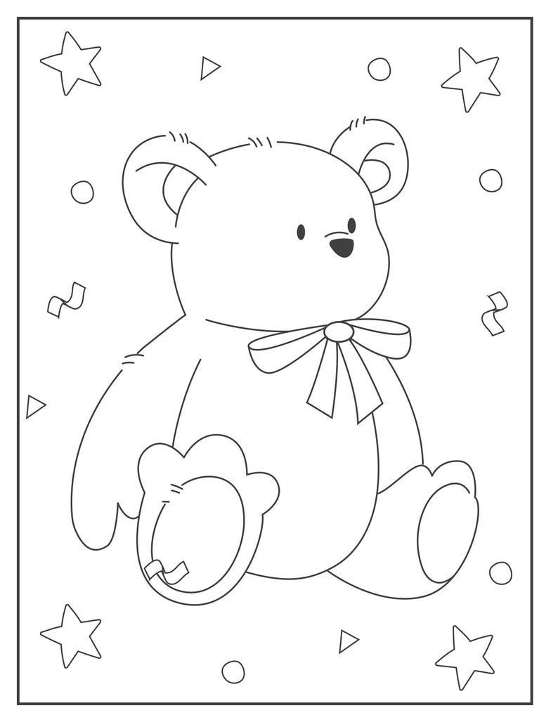 21 Bear Coloring Pages - Etsy
