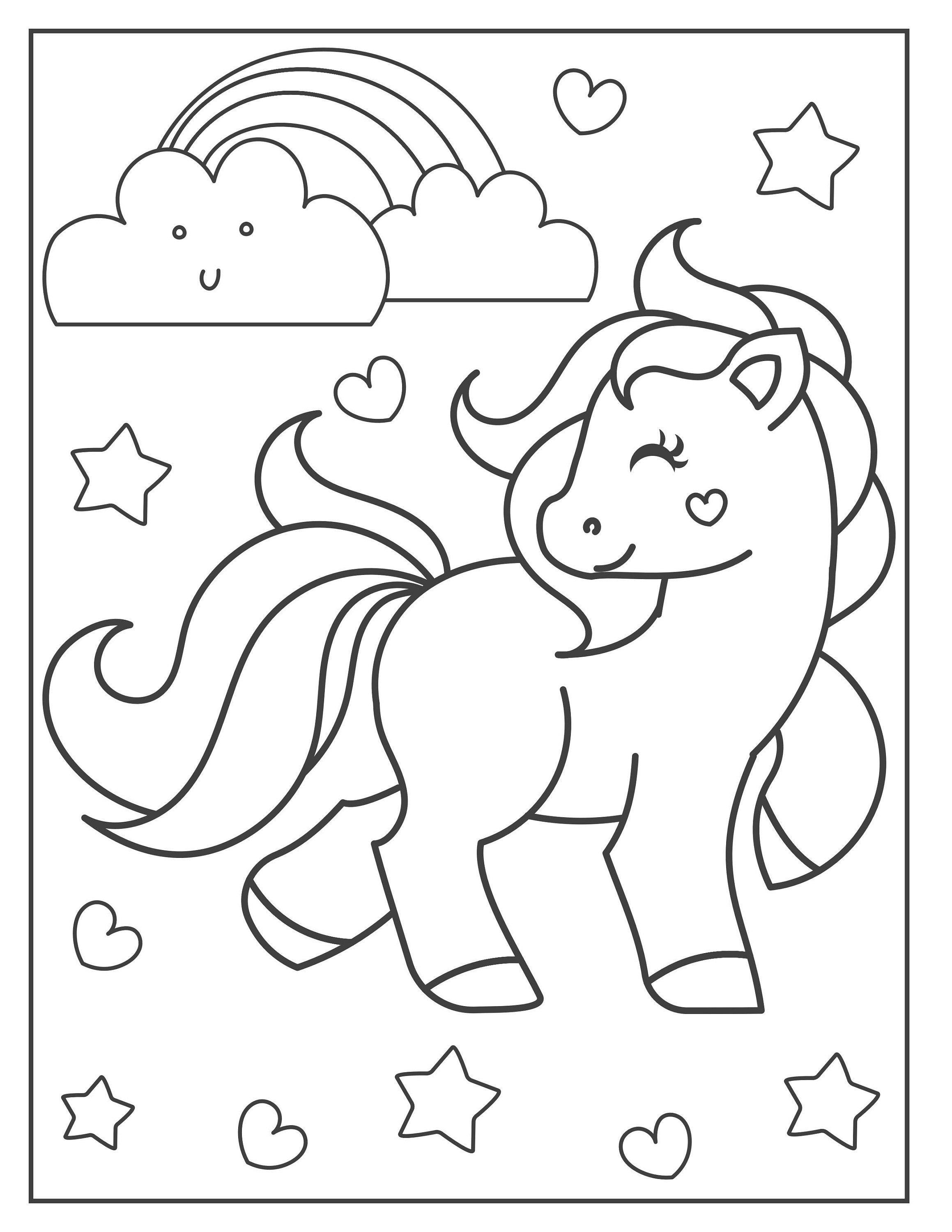 40 Pony Coloring Pages - Etsy