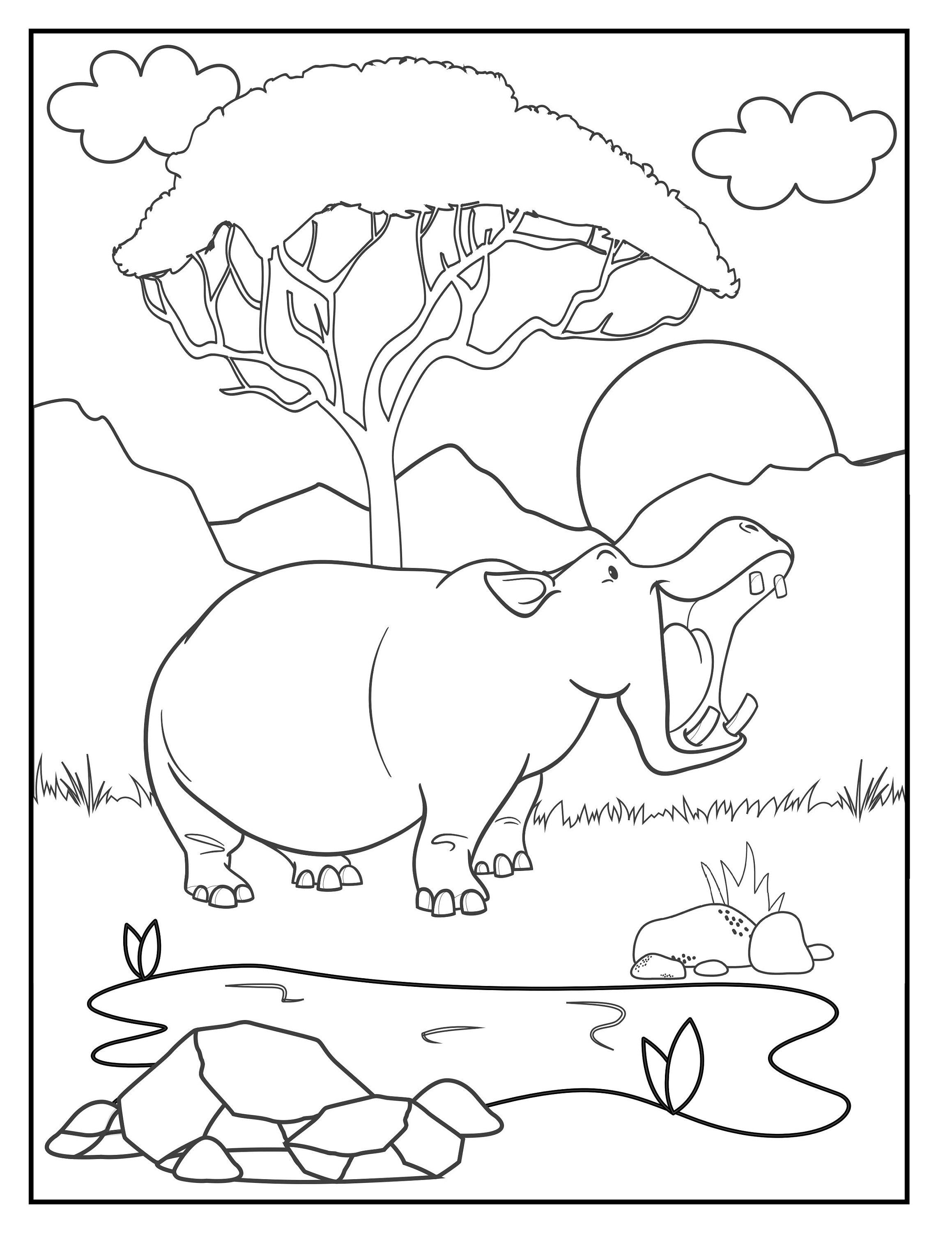 40 Animal Coloring Pages - Etsy
