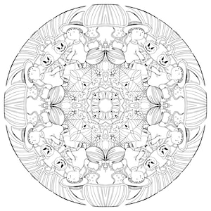 20 Halloween Mandala Coloring Pages - Etsy