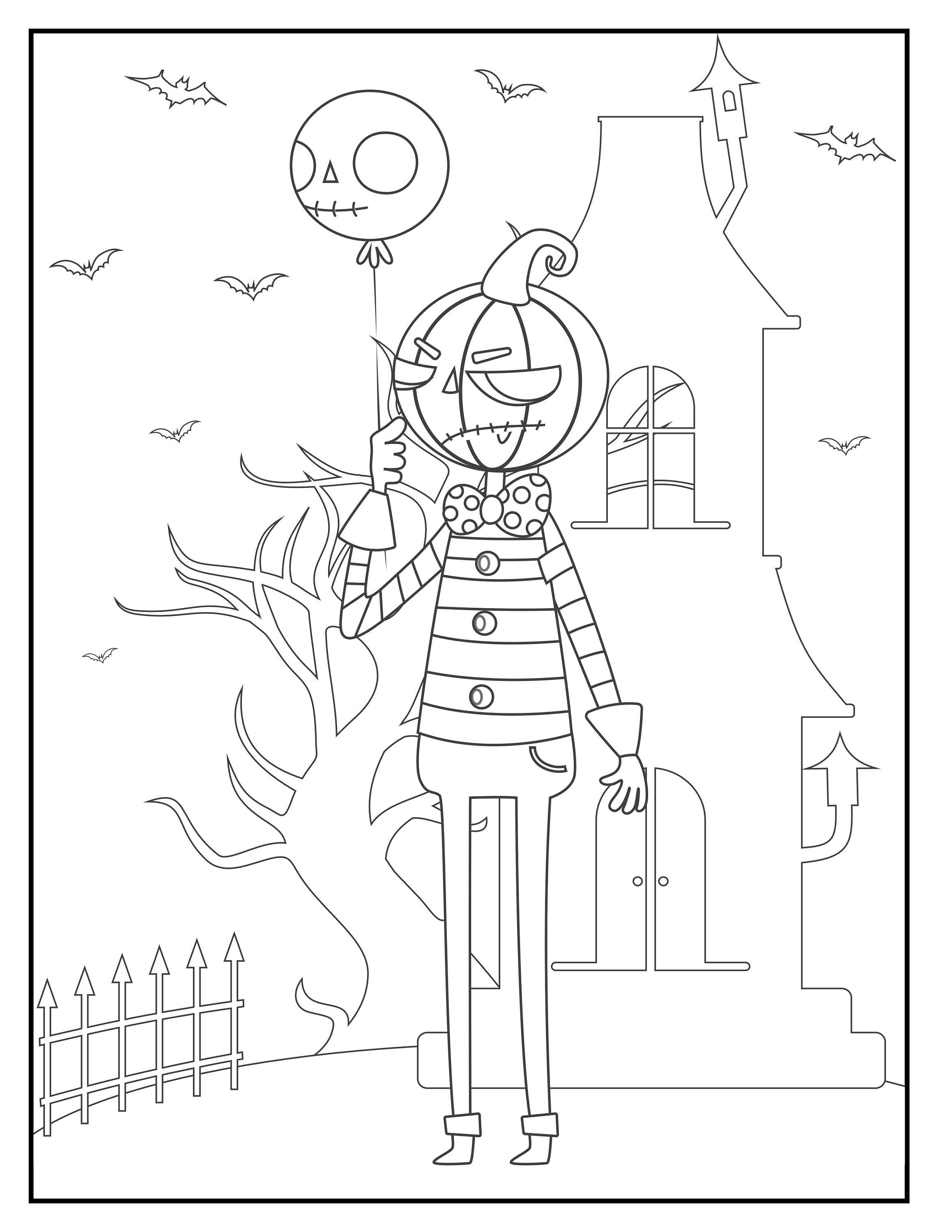 40 Halloween Coloring Pages - Etsy