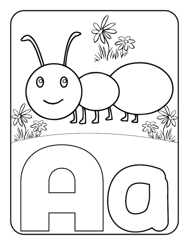130 Alphabet Coloring Pages - Etsy