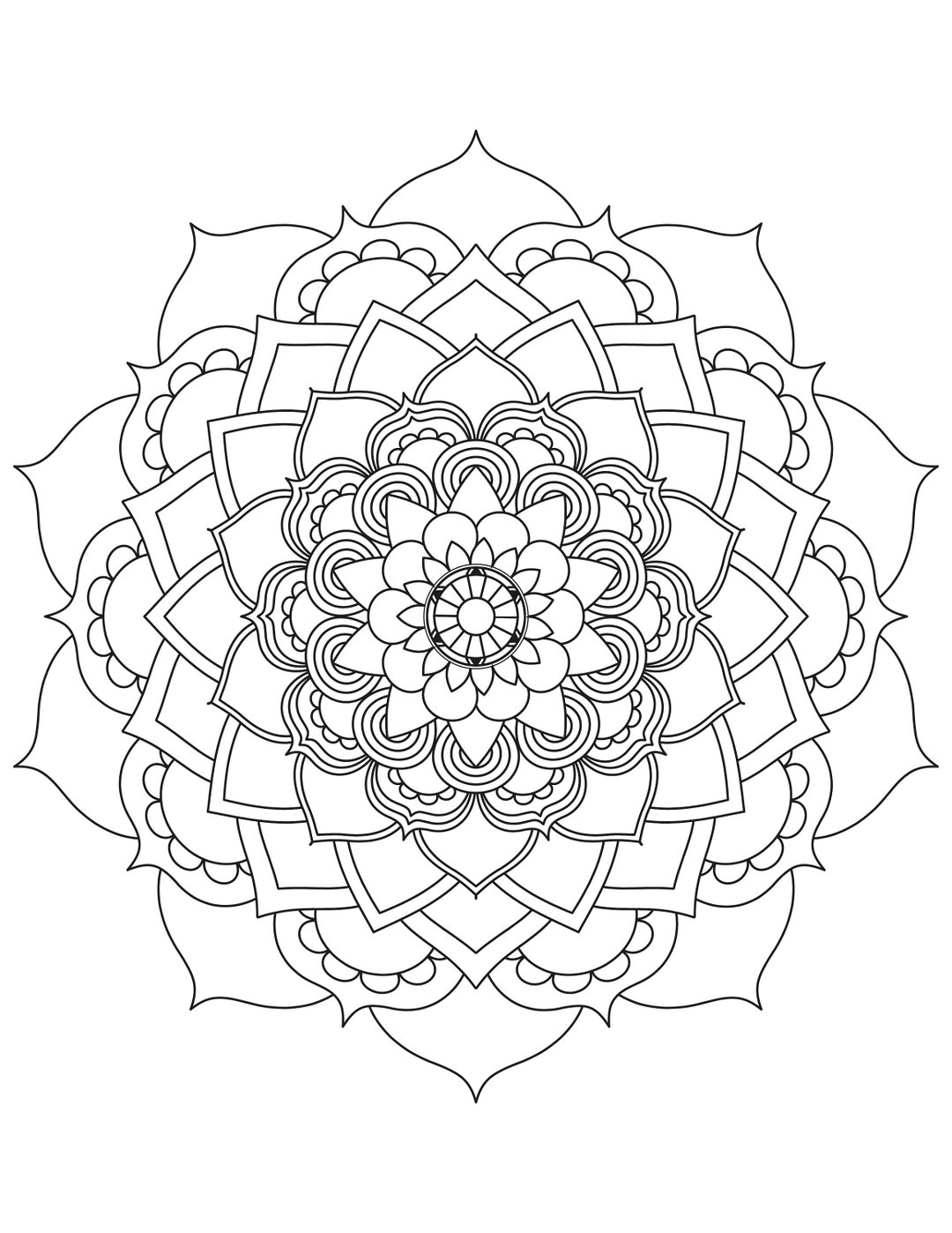 50 Mandala Coloring Pages - Etsy