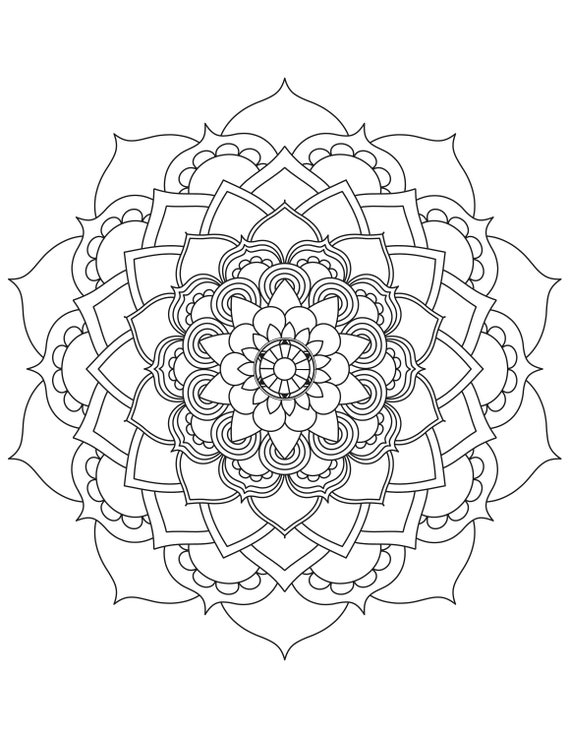 50 Mandala Coloring Pages - Etsy