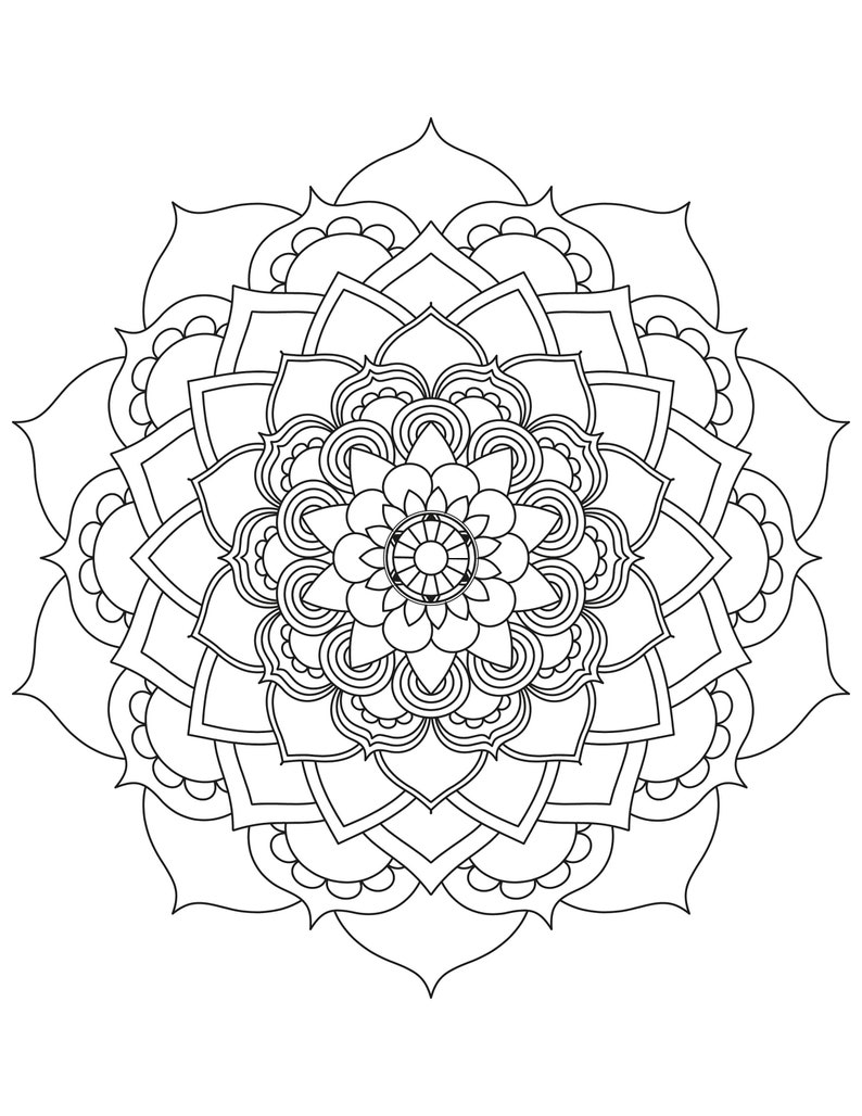 50 Mandala Coloring Pages - Etsy