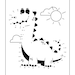 20 Dinosaur Connect the Dots Coloring Pages - Etsy